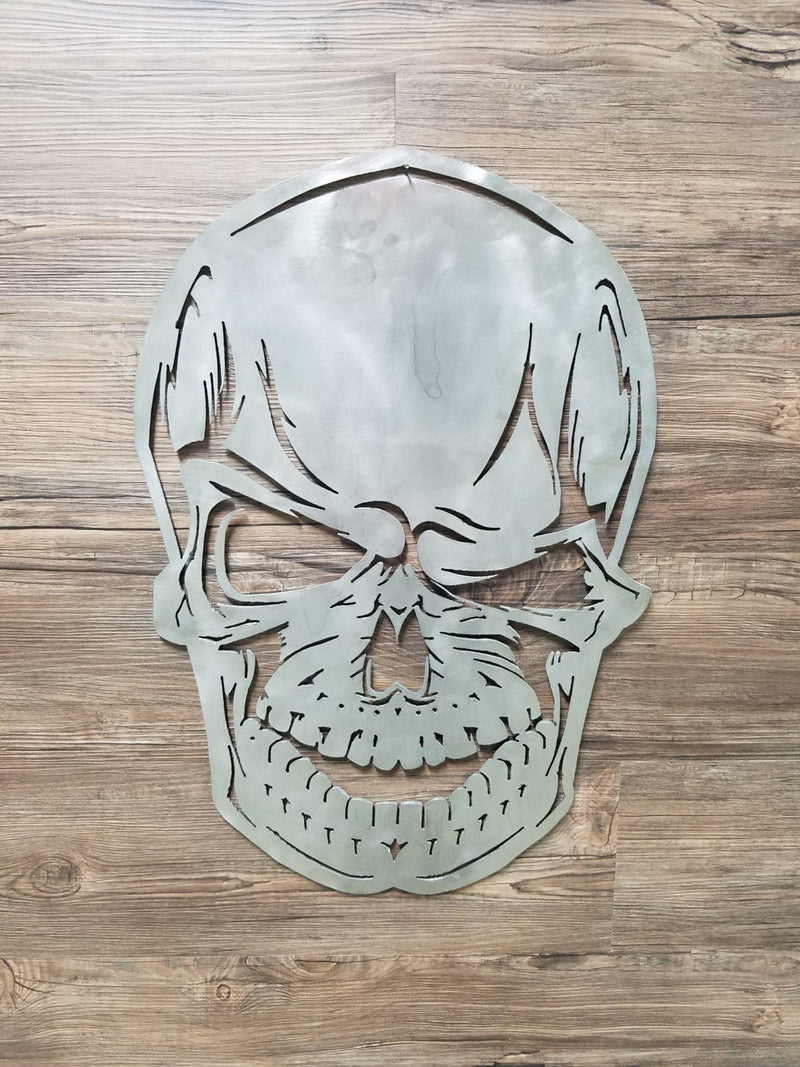 Metal Skull Decor