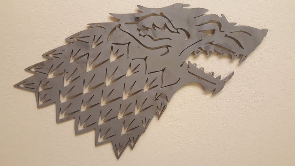 Game of Thrones, Sigil of House Stark Direwolf, Metal / Wall Art ...