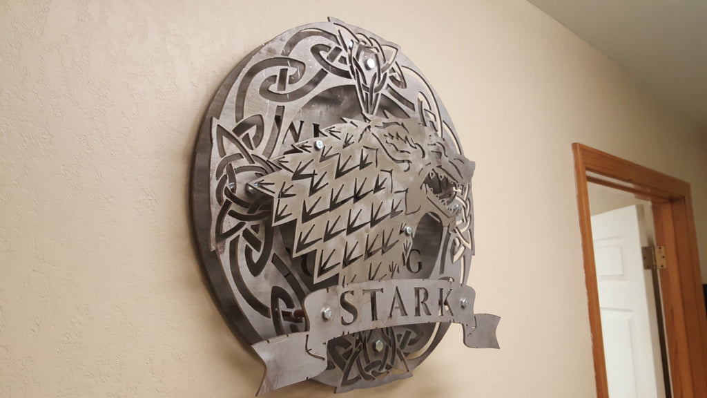 HOUSE STARK Coat of Arms from the Game of Thrones series, 4 layered sh ...