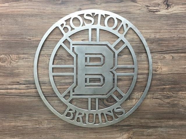 Boston Bruins Circle With Logo (Home Decor, Wall Art, Metal Art ...