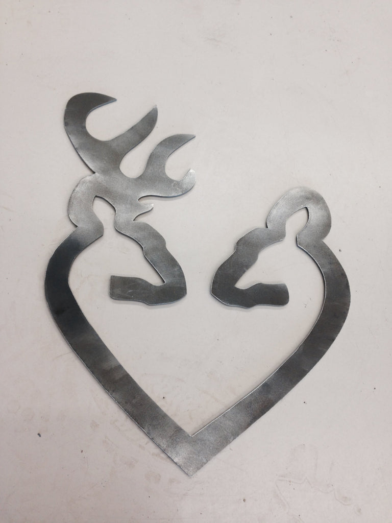 Buck And Doe Heart Tattoo